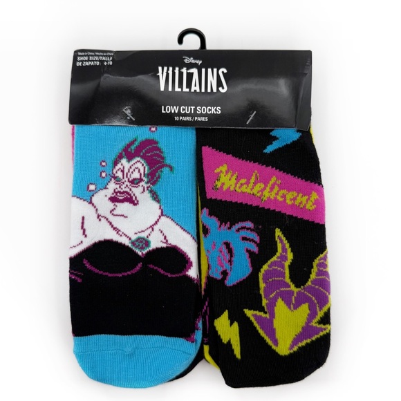 Disney | Accessories | Disney Villains Womens Low Cut Socks Ursula ...